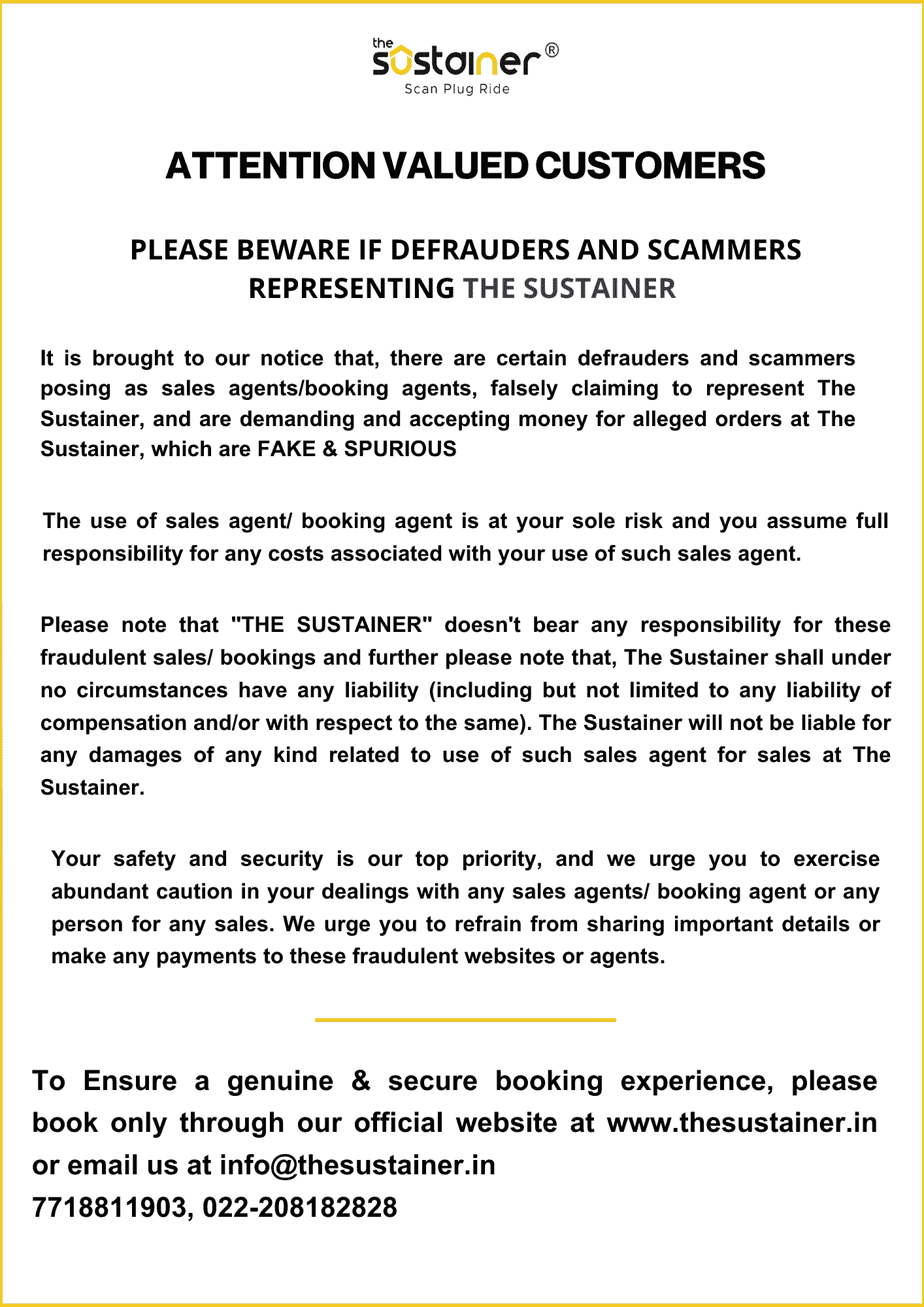 Customer Security Guide The Sustainer